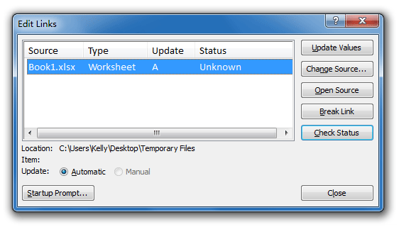 Where Are Edit Links And Break Links In Microsoft Excel 2007 2010 
