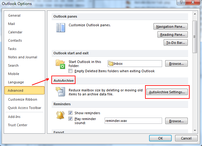 Where Is AutoArchive In Microsoft Outlook 2010 2013 2016 2019 And 365