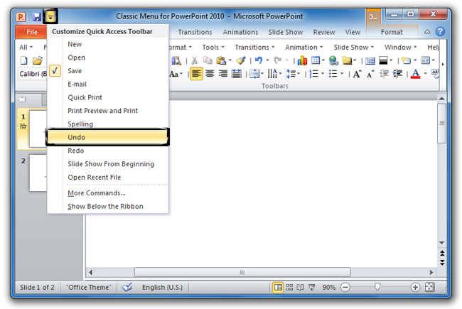 Where Is The Undo Button In Microsoft PowerPoint 2007 2010 2013 2016 