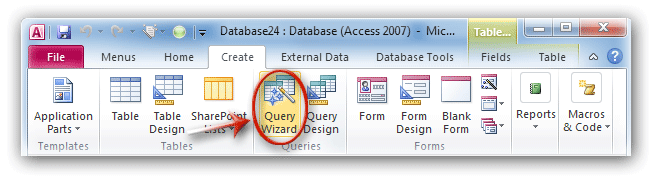 Where Is Create Query In Microsoft Access 2007 2010 2013 2016 2019 And 365