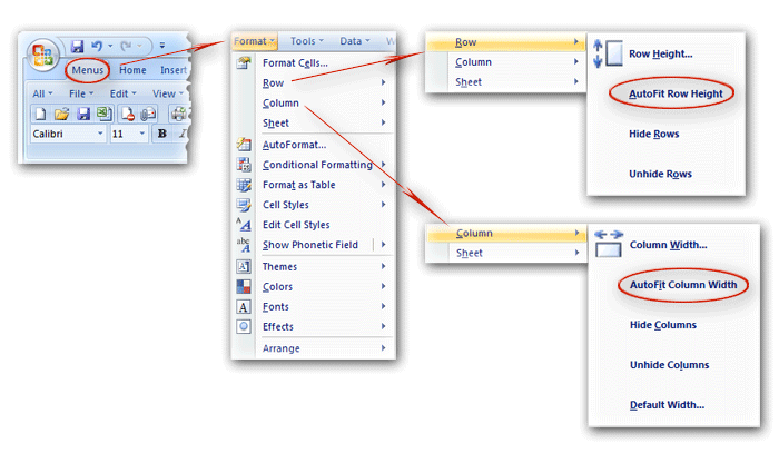 Where Is AutoFit In Microsoft Excel 2007 2010 2013 2016 2019 And 365