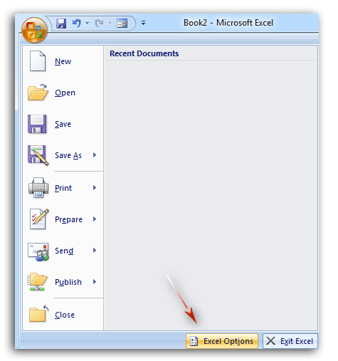 Where Is Excel Options In Microsoft Excel 2007 2010 2013 2016 2019 