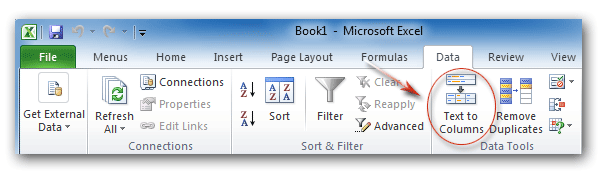 Where Is Text To Columns In Excel 2007 2010 2013 2016 2019 And 365