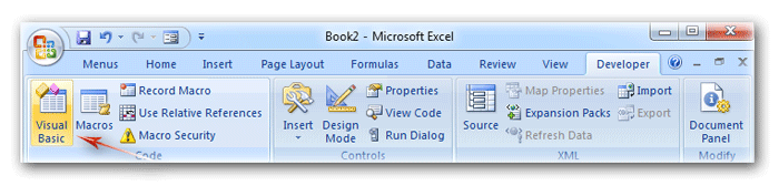 Where Is Visual Basic Editor In Excel 2007 2010 2013 2016 2019 And 365