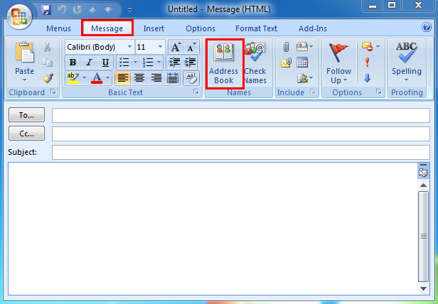 Where Is The Address Book In Microsoft Outlook 2007 2010 2013 2016 