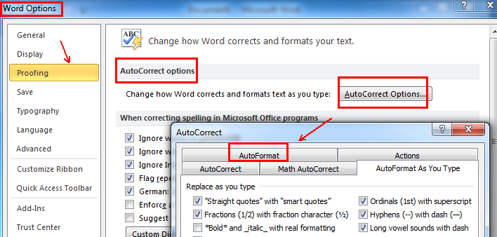 Where Is The AutoFormat In Microsoft Word 2007 2010 2013 2016 2019 